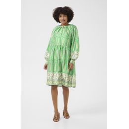 Cream Kleid Feminine Green Paisley Border multicolour