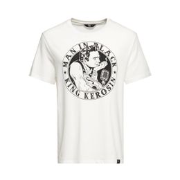 King Kerosin Herren T-Shirt Man in Black wei&szlig;