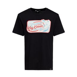 King Kerosin Herren Print T-Shirt California Surfin schwarz