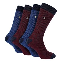 JEEP 4er-Pack Herren Baumwoll-Socken | Spirit Square Strick-Socken