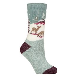 Heat Holders Damen Original Weihnachtsmuster Novelty Thermosocken