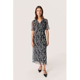 Soaked in Luxury Jerseykleid Gerade Passform Black Stroke Print black