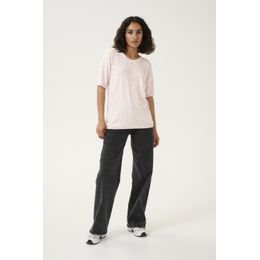 Kaffe Strickpullover Regular fit pink white