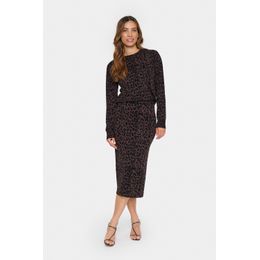 Saint Tropez Strickpullover Gerade Passform leopard