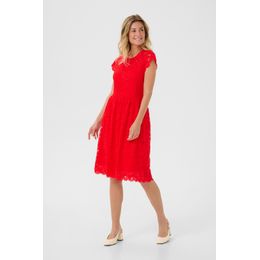 Cream Kleid Feminine High Risk Red