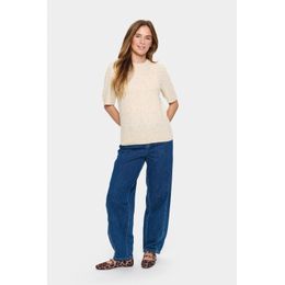 Saint Tropez Strickpullover Gerade Passform cream