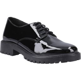 Hush Puppies Aubrey Leder M&auml;dchen Schwarz Derby Schuhe