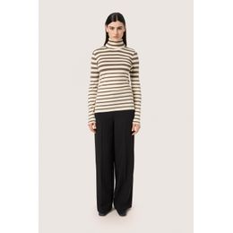 Soaked in Luxury Strickpullover Slim fit brown white