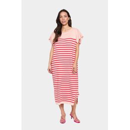 Saint Tropez Kleid Lockere Passform Pink Poinciana Stripe pink
