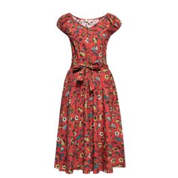 Queen Kerosin Damen Swing Kleid Hawaii rot