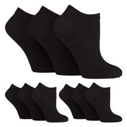 9er Pack Damen Diabetiker-Traingsocken | Weite Kn&ouml;chelsocken f&uuml;r geschwollene F&uuml;&szlig;e