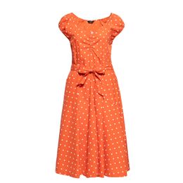 Queen Kerosin Damen Swing Kleid orange