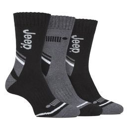 JEEP 3er-Pack Herren Wanderstiefelsocken | Leistungsstarke Outdoorsocken f&uuml;r das Wandern