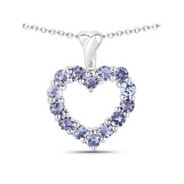 Vira Jewels Anh&auml;nger mit Kette 925 Sterling Silber rhodiniert Tansanite