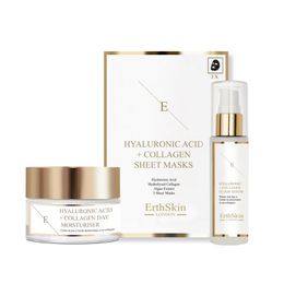Hyalurons&auml;ure & Kollagen Tagescreme 50ml + Hyalurons&auml;ure & Kollagen Serum - 60ml + Hyalurons&auml;ure & Kollagen Maske - 3 St&uuml;ck