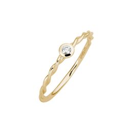 Lyomi Ring 585/- Gelbgold 1 synth. Diam. 0,04ct.
