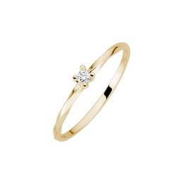 Lyomi Ring 585/- Gelbgold 1 synth. Diam. 0,04ct.