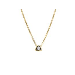 Lyomi Collier 585/- GG/WG Dreieck 1 synth. Diam. 0,10ct.
