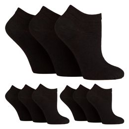 9 Paar Damen Diabetiker Trainingssocken | Kn&ouml;chelsocken bei geschwollenen F&uuml;&szlig;en