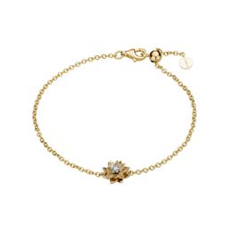 Lyomi Armband 585/- GG/WG Lotusbl&uuml;te 1 synth. Diam. 0,05ct.