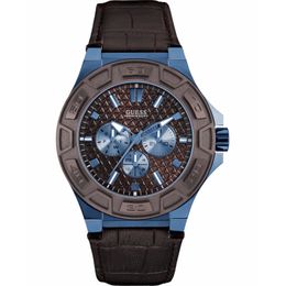 Guess Herrenuhr Quartz Blau Braun
