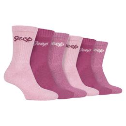JEEP Damen 6er Pack Wanderstutzen | Baumwollsocken f&uuml;r die Natur