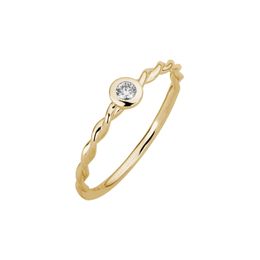 Lyomi Ring 585/- Gelbgold 1 synth. Diam. 0,06ct.