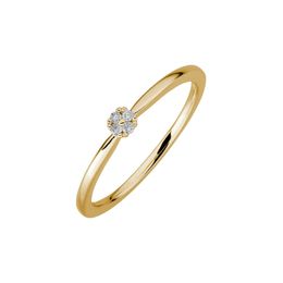 Lyomi Ring 585/- Gelbgold 4 synth. Diam. 0,045ct.