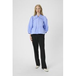 Karen Simonsen Kurzarm-Bluse KBAmy Feminine blue white