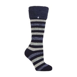 Heat Holders Damen Mehrfarbige Gestreifte Gemusterte Lange Gummistiefel Thermosocken