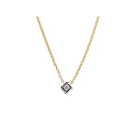 Lyomi Collier 585/- Gelbgold/Wei&szlig;gold Viereck