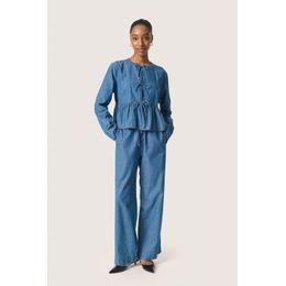 Soaked in Luxury Langarm - Hemd Feminine Form Medium Blue Denim