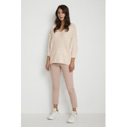 Kaffe Strickpullover mit regul&auml;rer Passform cream