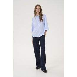 Kurzarm-Bluse Loose fit blue white