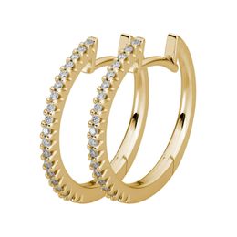 Lyomi Klappcreolen 585/- Gelbgold 38 synth. Diam. 0,24ct.
