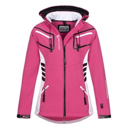 Arctic Seven Damen Softshell Jacken Rosa-Weiss