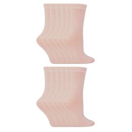 12 Paar Multipack Kinder Baumwolle bunte Casual Socken | Socken Snob | Plain Kleid Socken f&uuml;r Jungen & M&auml;dchen - Hellrosa
