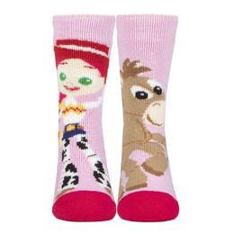 Heat Holders Kinder Toy Story Thermosocken | W&auml;rmehalter | Winter-Neuheitssocken f&uuml;r Jungen & M&auml;dchen | Woody & Buzz, Jessie & Bullseye - Jessie & Bullseye