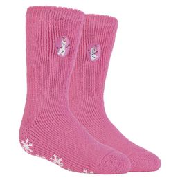 Heat Holders W&auml;rmehalter - Kindercharakter rutschfeste 2.3 TOG Winter warme thermische Hausschuhsocken mit Greifern - Frozen Olaf