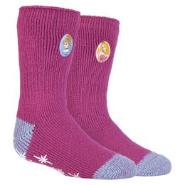 Heat Holders W&auml;rmehalter - Kinder-Charakter rutschfeste 2.3 TOG Winter warme thermische Pantoffel Socken mit Greifern - Disney Princess
