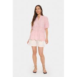 Saint Tropez Kurzarm-Bluse GeleksaSZ Gerade Passform rose