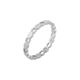 CAI Ring 925/- Sterling Silber rhodiniert Hexagon Cut Outs Stacking