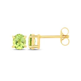 Vira Jewels Ohrstecker 925-Sterling Silber vergoldet Gl&auml;nzend Peridot gr&uuml;n