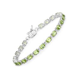 Vira Jewels Armband 925-Sterling Silber rhodiniert Peridot oval