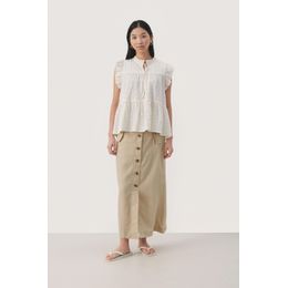 PART TWO &Auml;rmellose Bluse Gerade Passform Tofu white