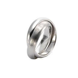 Celesta Silber Ring 925 Sterling Silber zweireihig