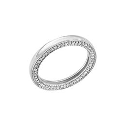 Celesta Silber Ring Silber 925 rhodiniert mit 104 schwarzen Zirkonia-Steinen