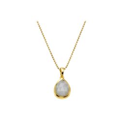 JAMELLI Anh&auml;nger mit Kette 925 Silber rhodiniert Mondstein wei&szlig;
