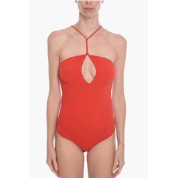 Bottega Veneta GAUGE Bodysuit ohne R&uuml;cken aus Kaschmirmischung in Rot