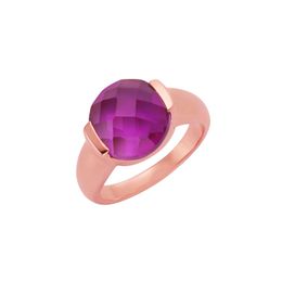JAMELLI Ring 925 Silber Quarz pink (beh.)